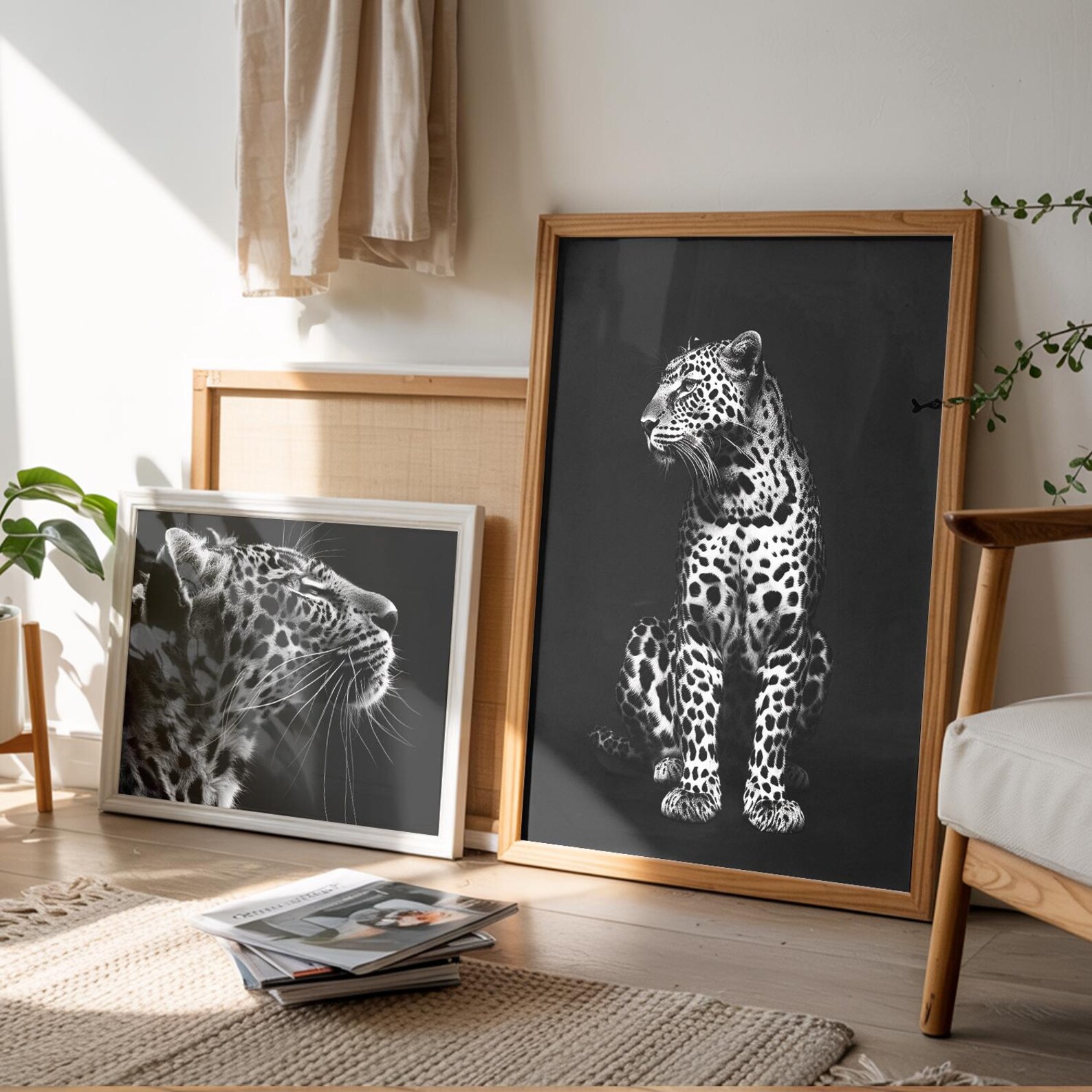 Leopard Print Set: Gold Vinyl Retro 70s Art (digital Download) - Etsy