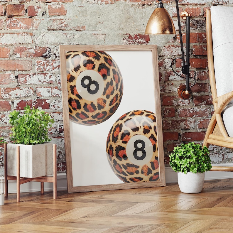 Leopard Prints 8 Pool Ball Print Preppy Apartment Decor Lucky You ...