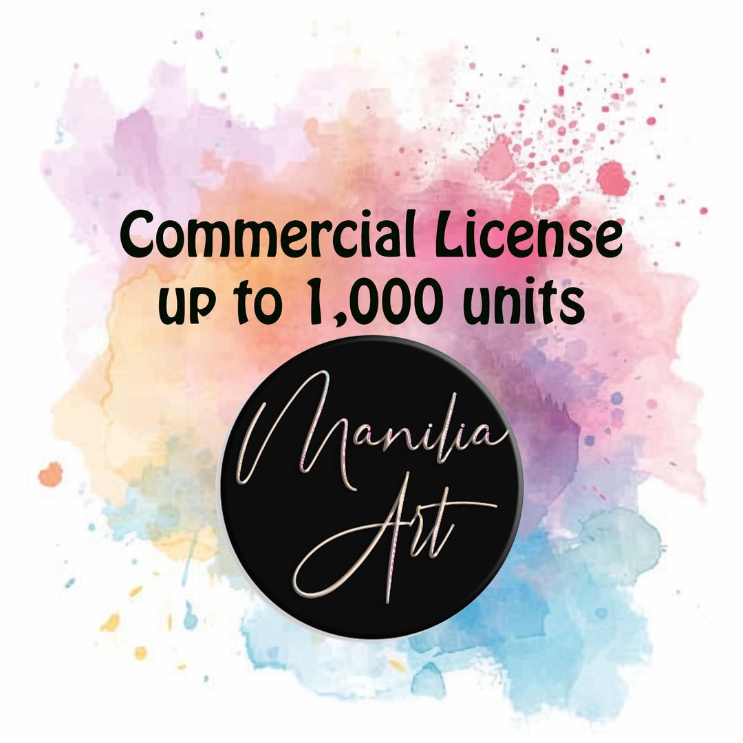 Commercial License: 1 Design, 1000 Units (digital Download, No Credit ...