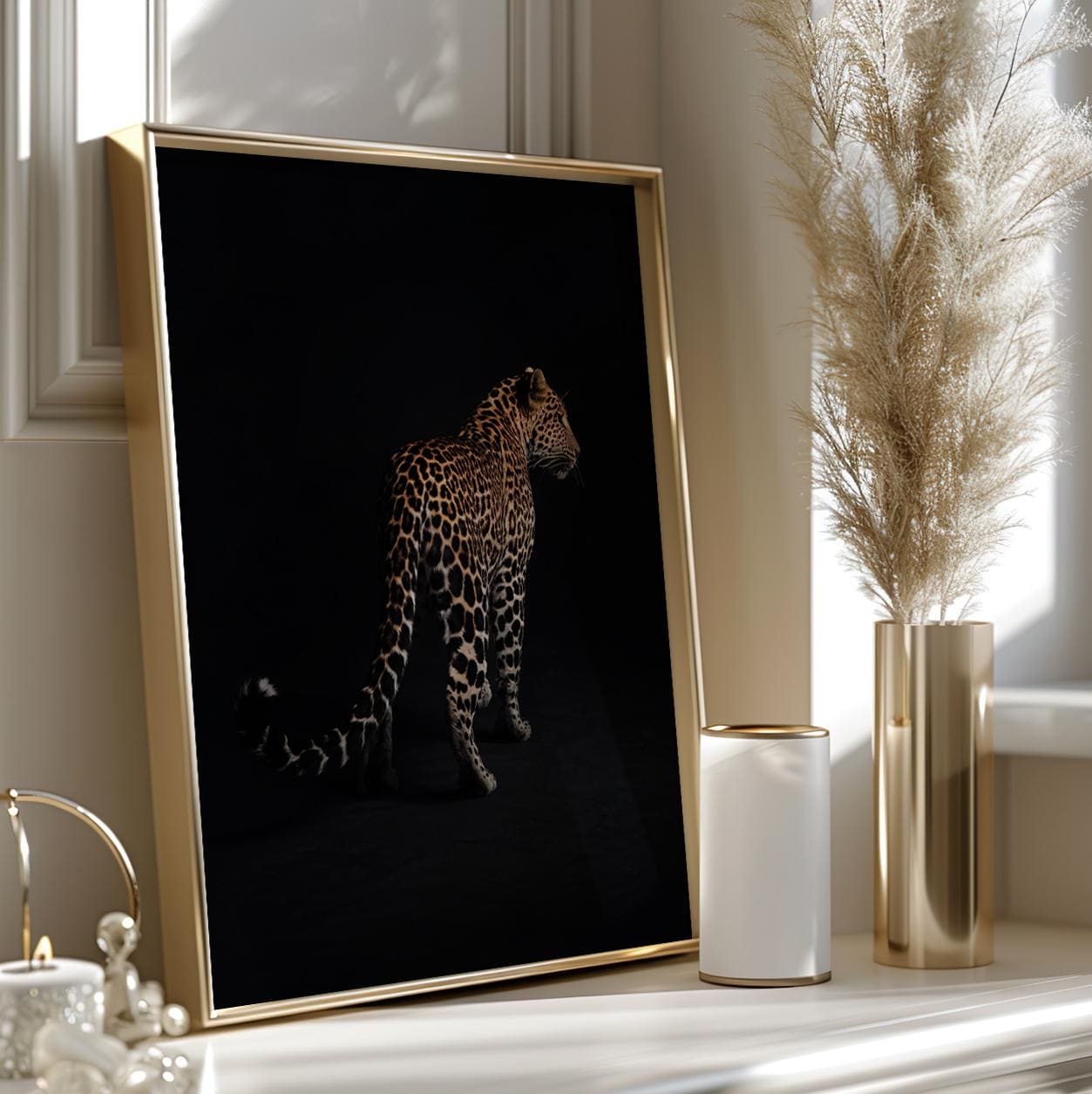 Leopard Luxury Print Panther Wall Art Black Vintage Photography Fashion ...