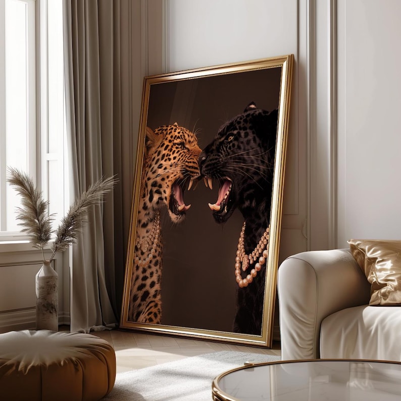 Gepard and Jaguar Print, Panther Wall Art, Vintage Photography, Fashion ...