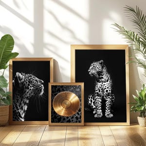 Leopard Print Set: Gold Vinyl Retro 70s Art (digital Download) - Etsy