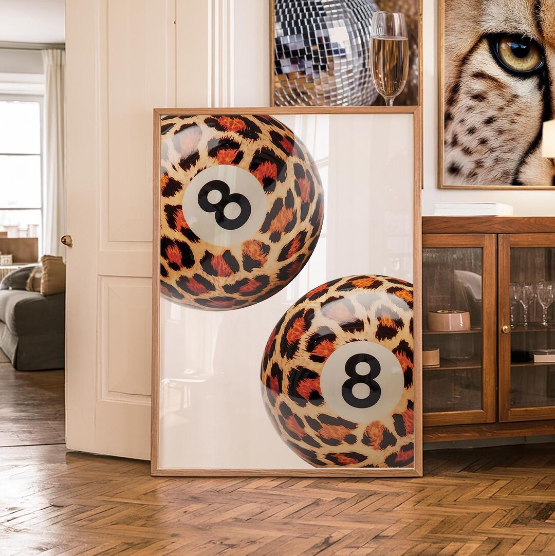 Leopard Prints 8 Pool Ball Print Preppy Apartment Decor Lucky You ...