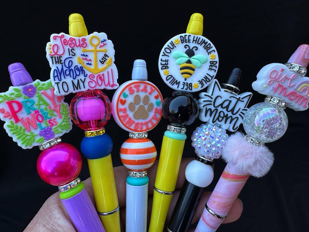 Beaded Silicone Ballpoint Pen, Quotes & Sayings, Cat Mom, Girl Mom ...