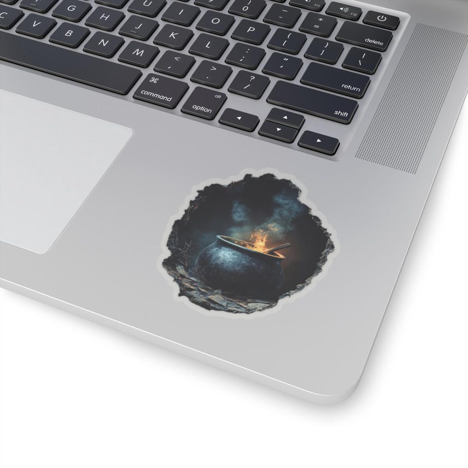 Witch Cauldron Sticker, Magical Fire Hole Decal for Witches, Wizards ...