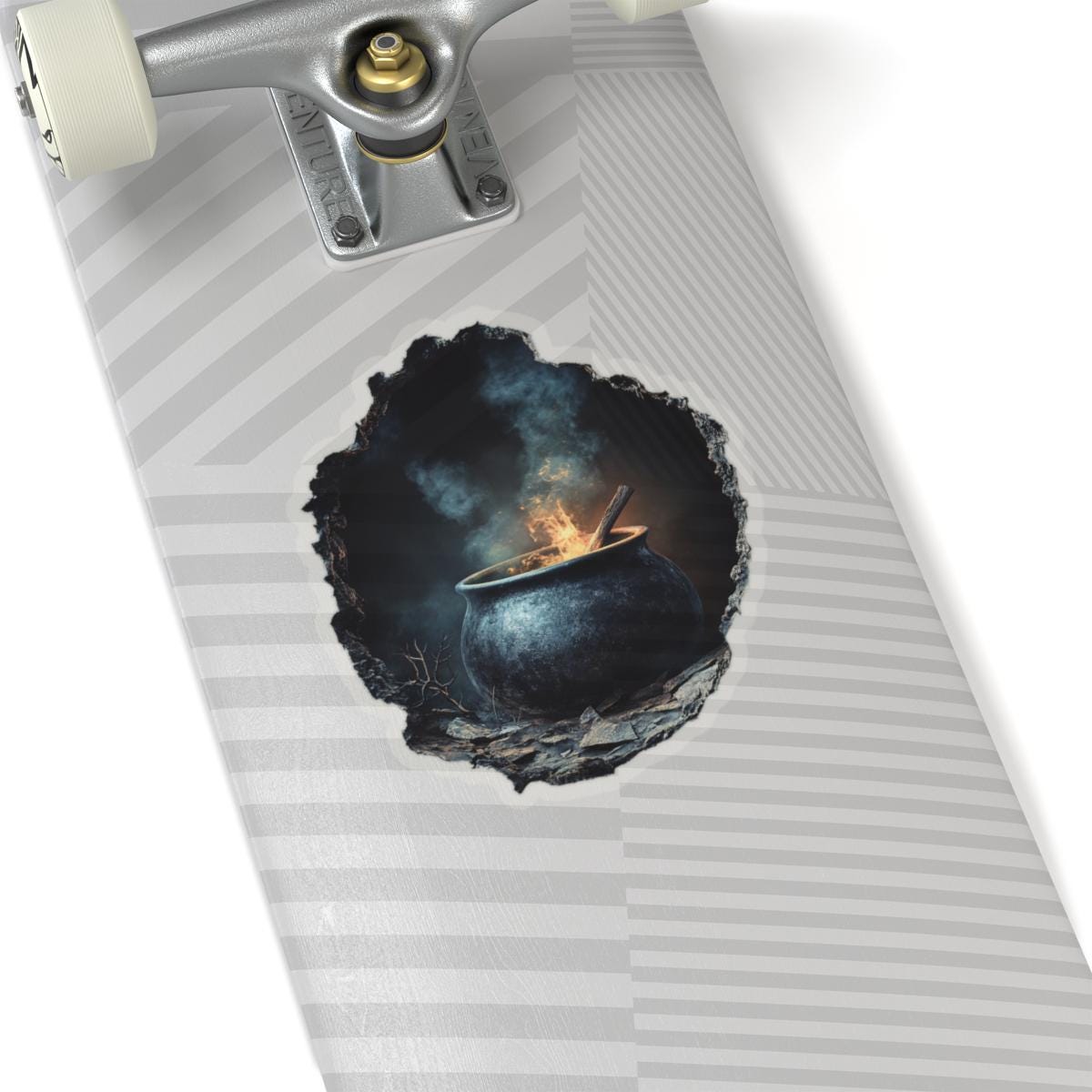 Witch Cauldron Sticker, Magical Fire Hole Decal for Witches, Wizards ...