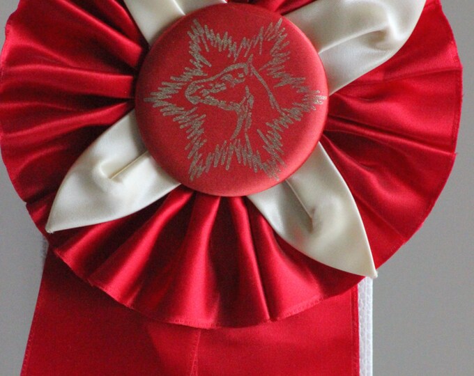 Vintage County Fair Prize Ribbon Horse Award Red and White Color 1970s ...