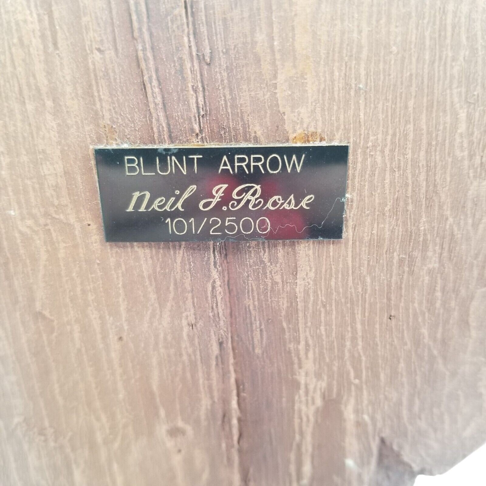 Neil J. Rose Native American Sculpture "blunt Arrow" Signed Numbered ...