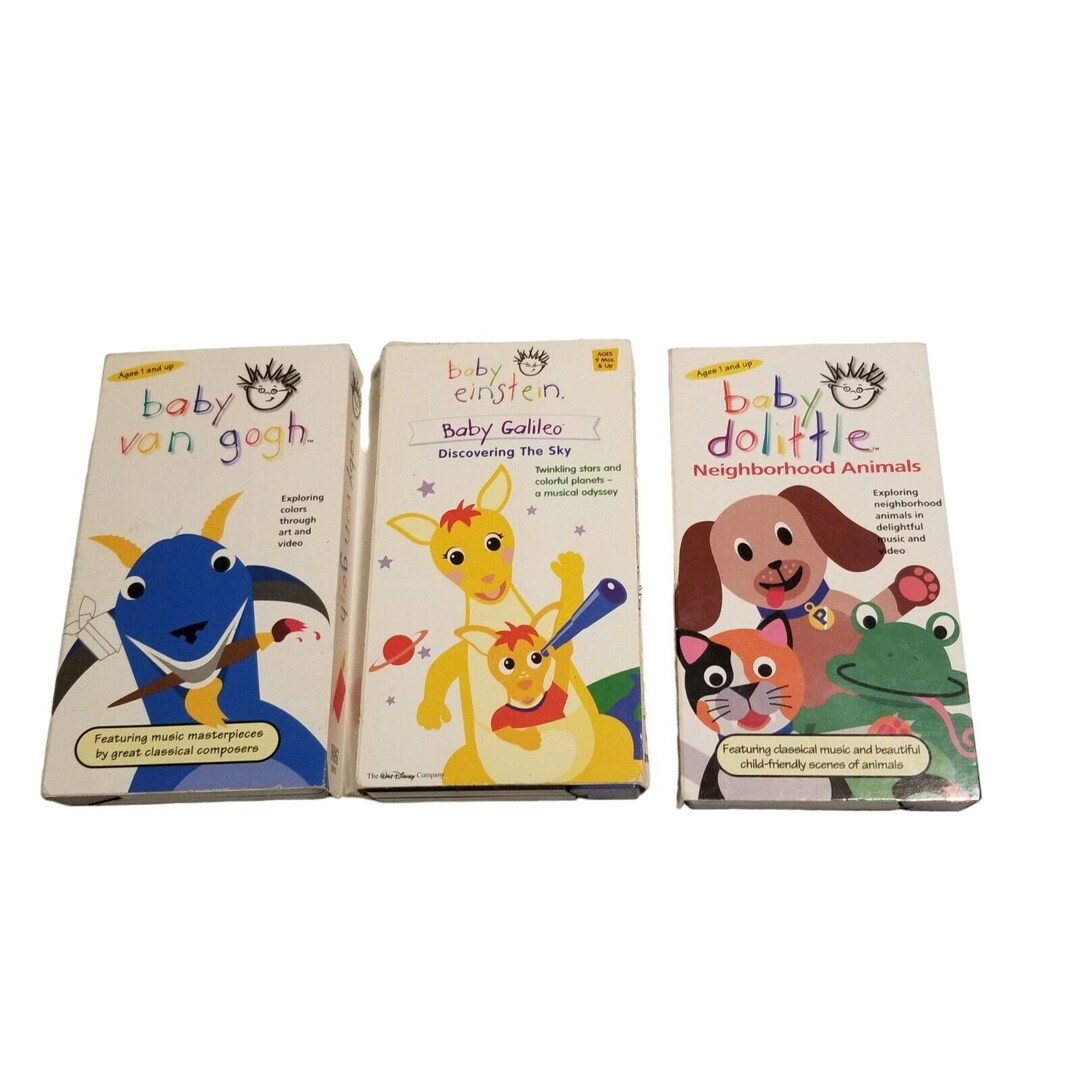 Baby Einstein VHS Lot Baby Van Gogh Baby Galileo Baby Dolittle Animals ...