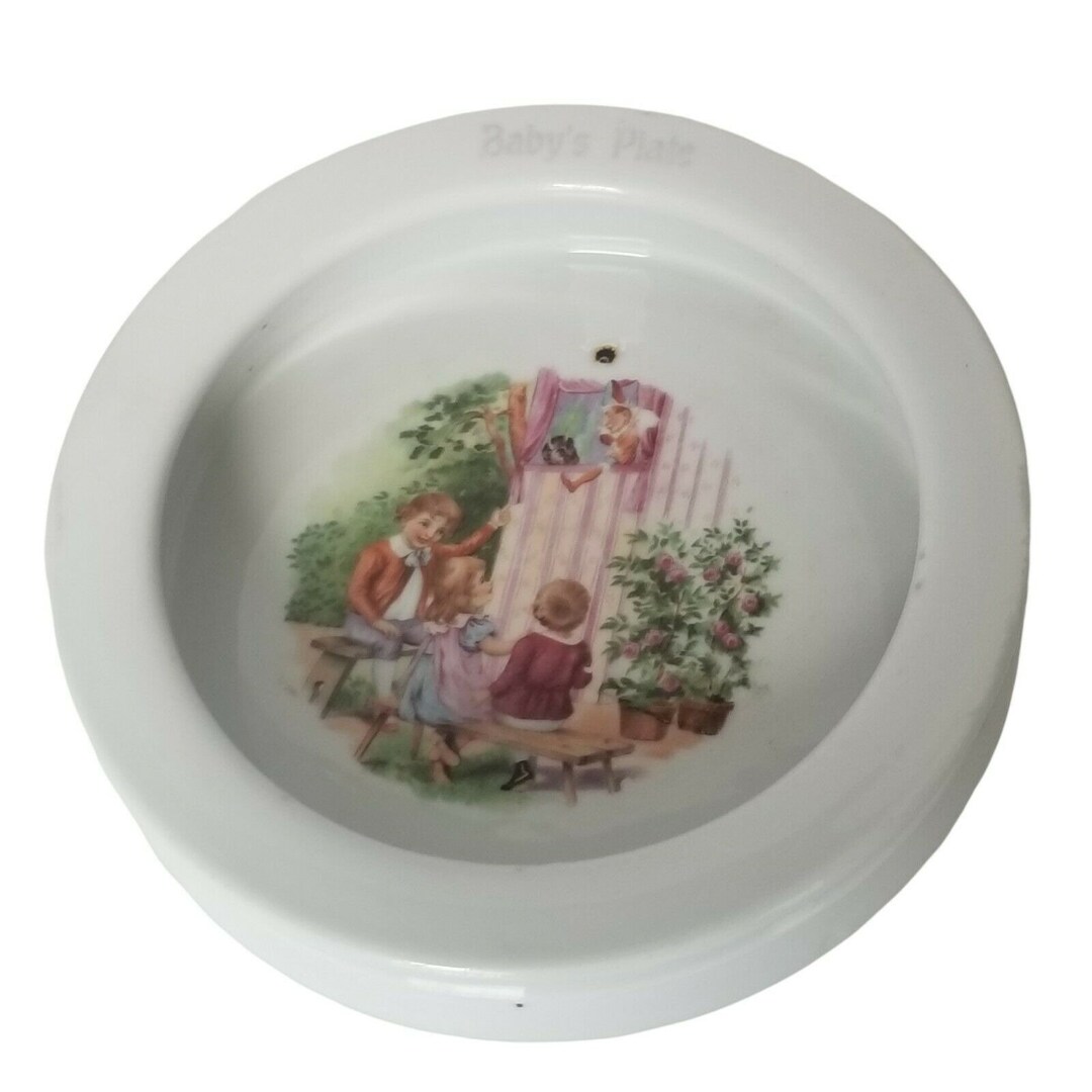Vintage German Porcelain Baby Dish: Puppet Show Scene - Etsy