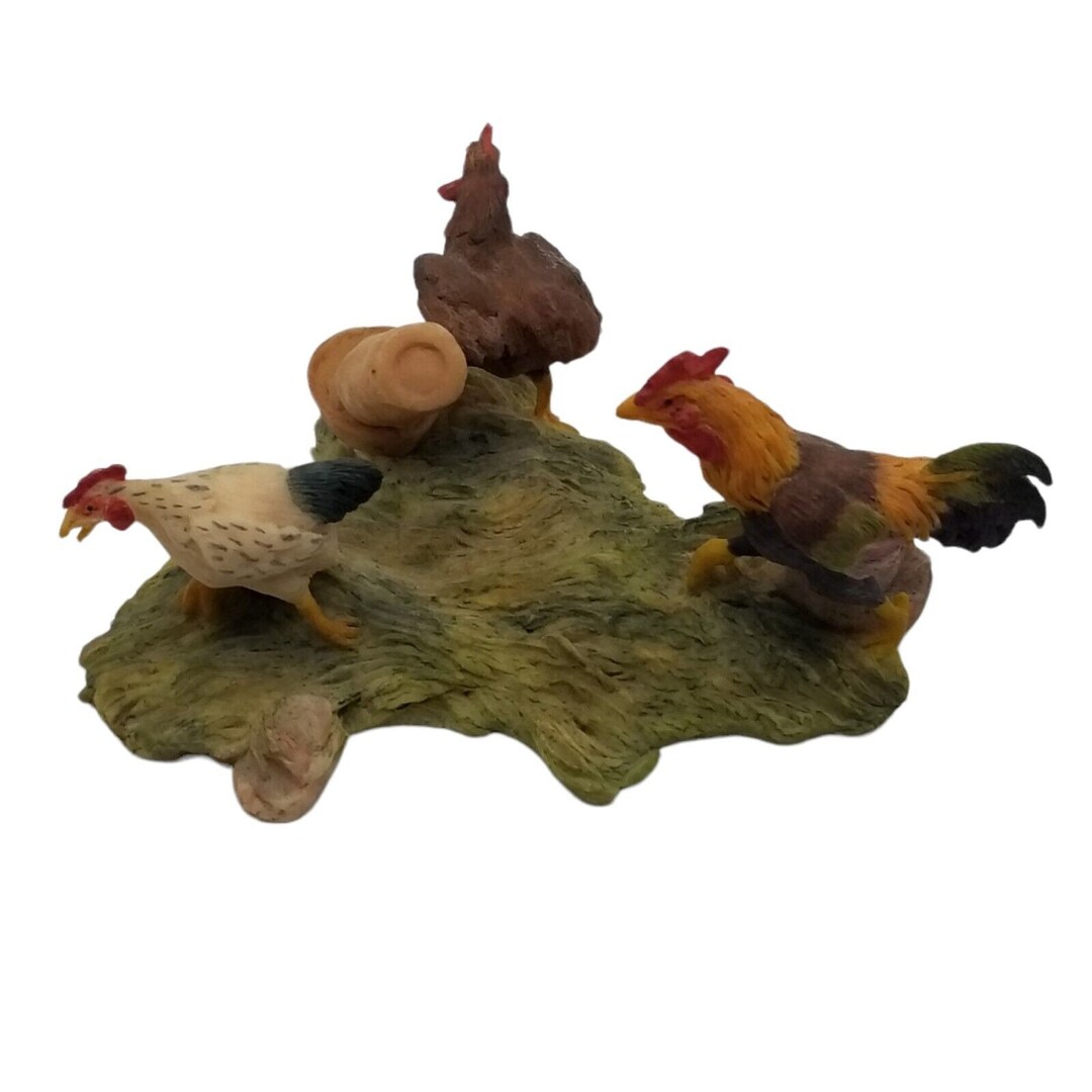 Lowell Davis SPLIT DECISION Figurine Schmid Fine Arts Chicken Rooster ...