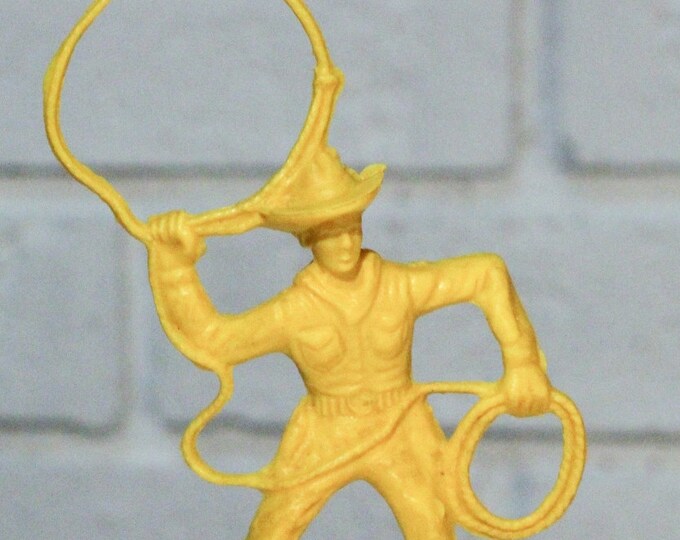 Vintage 1950s TIM MEE TOYS Cowboy With Lasso Western Rodeo Plastic ...