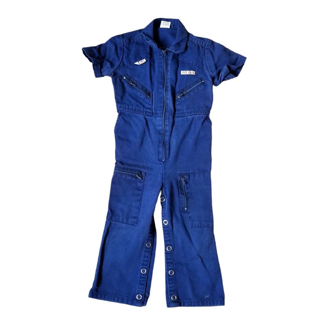Vintage Baby Outfit Jet Set Blue One Piece Jumpsuit Jumper Hong Kong ...