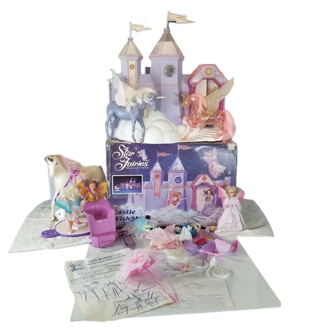 Vintage Star Fairies Castle Wishstar Playset TONKA Accessories Dolls ...