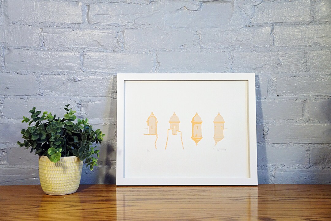 Garitas En Crema - Limited Edition Silk Screen Print - Etsy