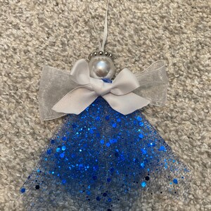 Blue Angel, Tulle Angel Ornament, Handmade Ornament, Christmas ...