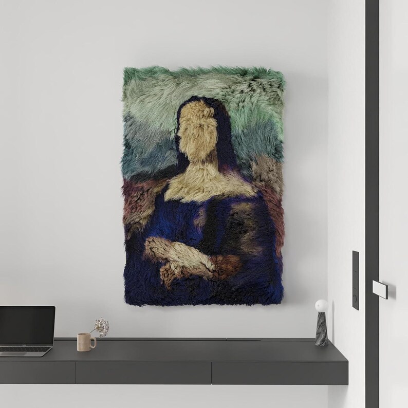 Hand Made Fluffy Mona Lisa Art - Etsy