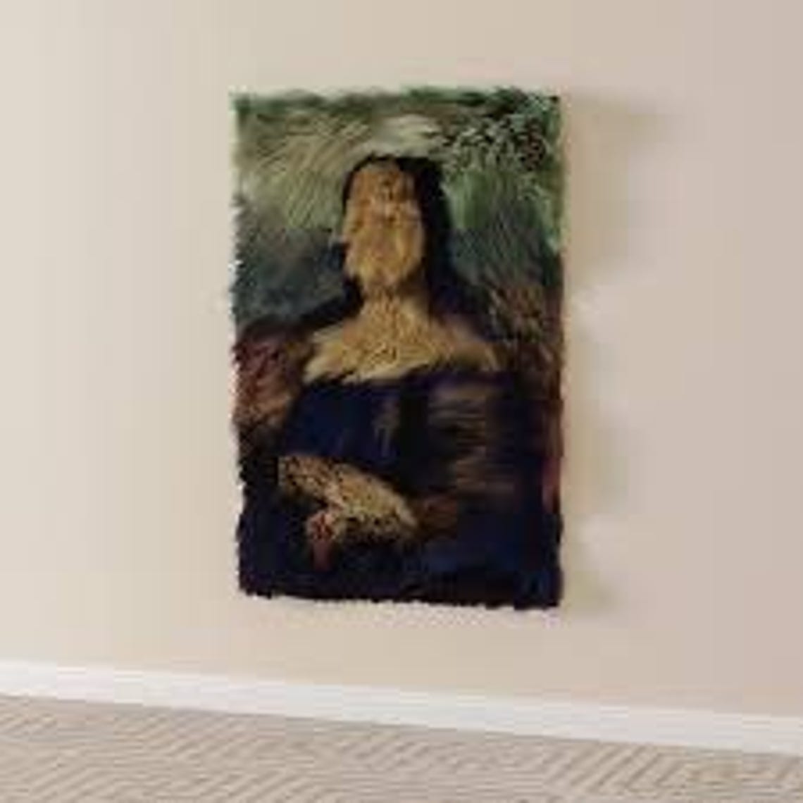 Hand Made Fluffy Mona Lisa Art - Etsy