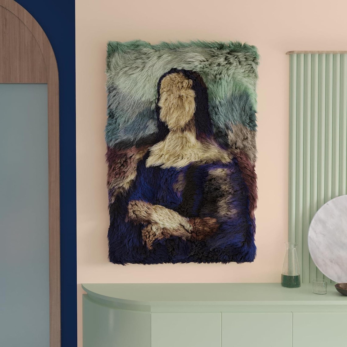 Hand Made Fluffy Mona Lisa Art - Etsy