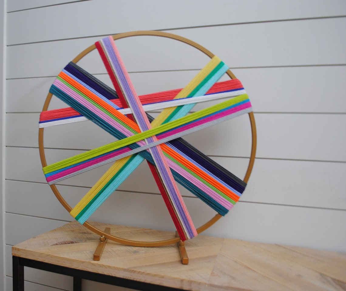 Hoop STRING Tabletop Art Large Colorful Wrapped Hoop - Etsy