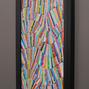 Colorful WALL ART Made From Recycled Magazines- Layers, Curves, Lines ...