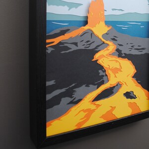 Hawaii Volcanoes National Park -PAPER CUTTING - Colorful Lava, Islands ...