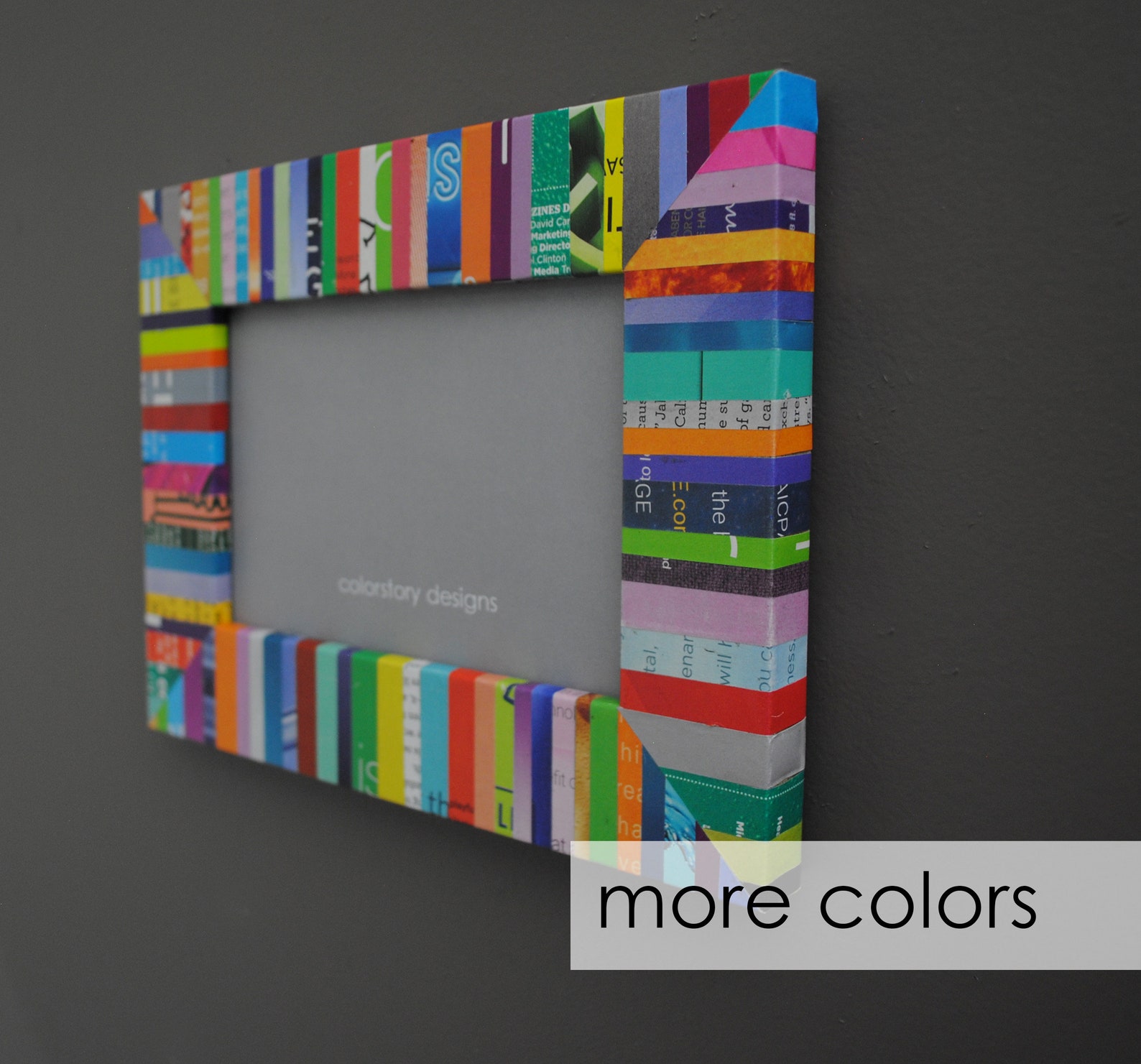 Colorful 4x6 Picture Frame Made With Recycled Magazines - Etsy