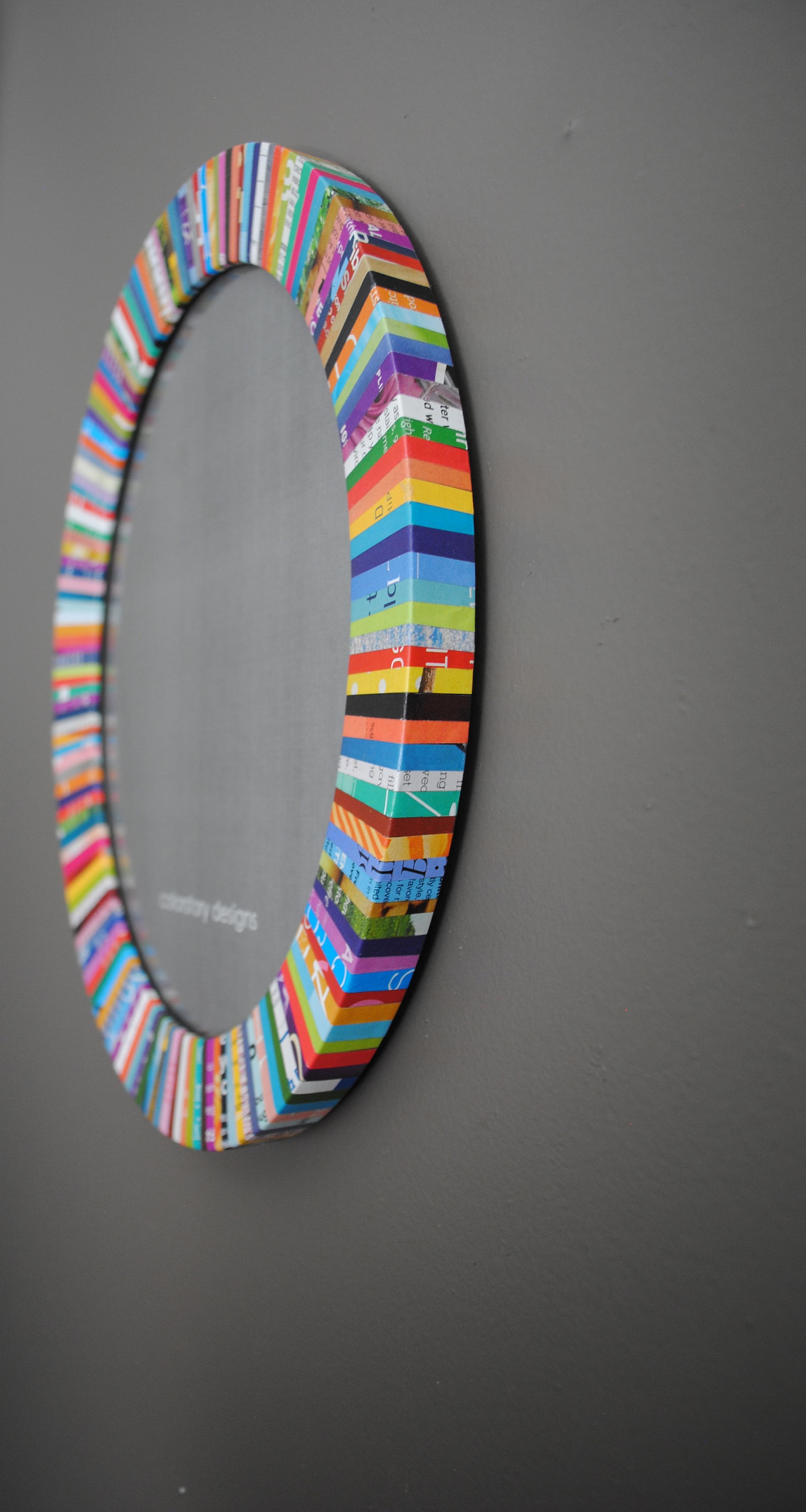 Oval Picture Frame Made From Recycled Magazines - Etsy