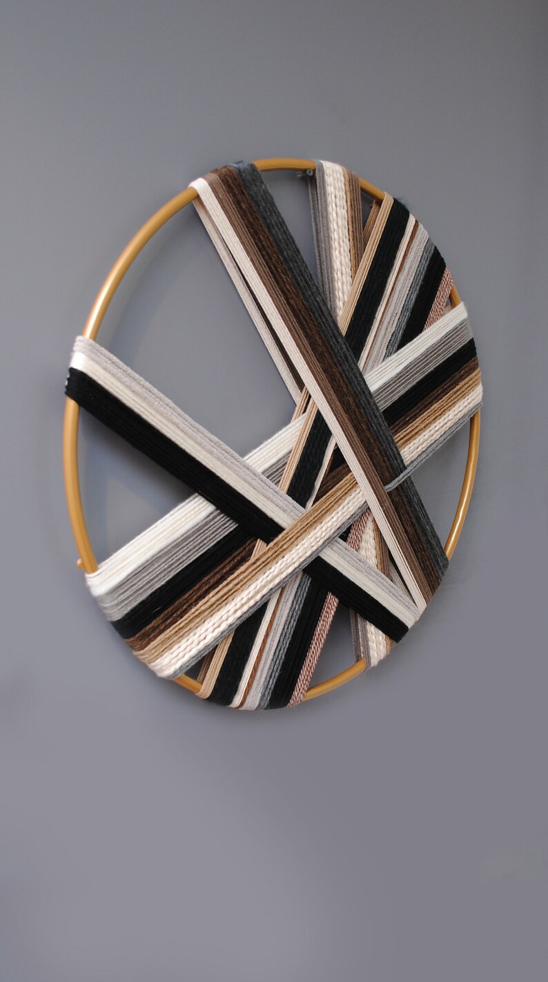 XL Hoop STRING Wall Art 24 Dia Neutral Wrapped - Etsy