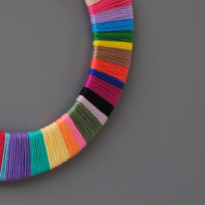 Mini Rainbow STRING Hoop Wall Art colorful Bold Unique Art - Etsy