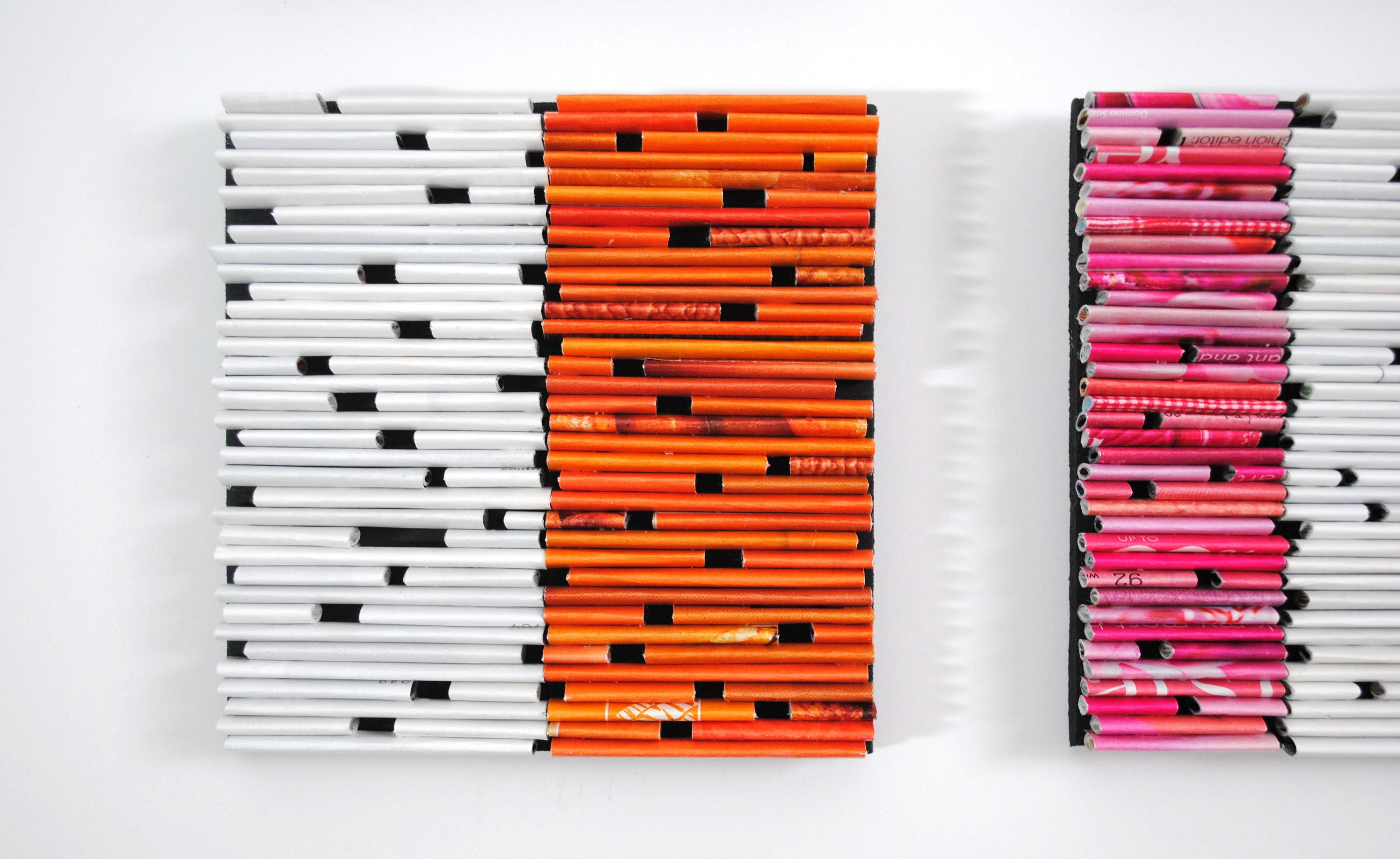 Set of 9 SMALL brightly colored SQUARES wall art made from | Etsy