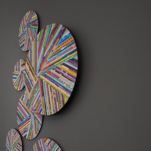 COLORFUL Round Wall Art choose Your Own Colors Set of 9-made - Etsy