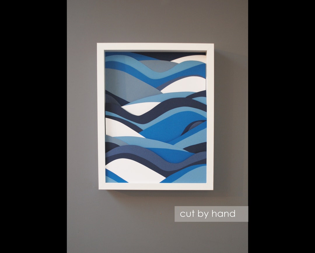 Blue Waves PAPER CUTTING - Colorful Water Ocean,sea, Depth, Texture ...