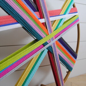 Hoop STRING Tabletop Art - Large Colorful Wrapped Hoop, Unique, Art ...