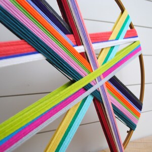 Hoop STRING Tabletop Art - Large Colorful Wrapped Hoop, Unique, Art ...