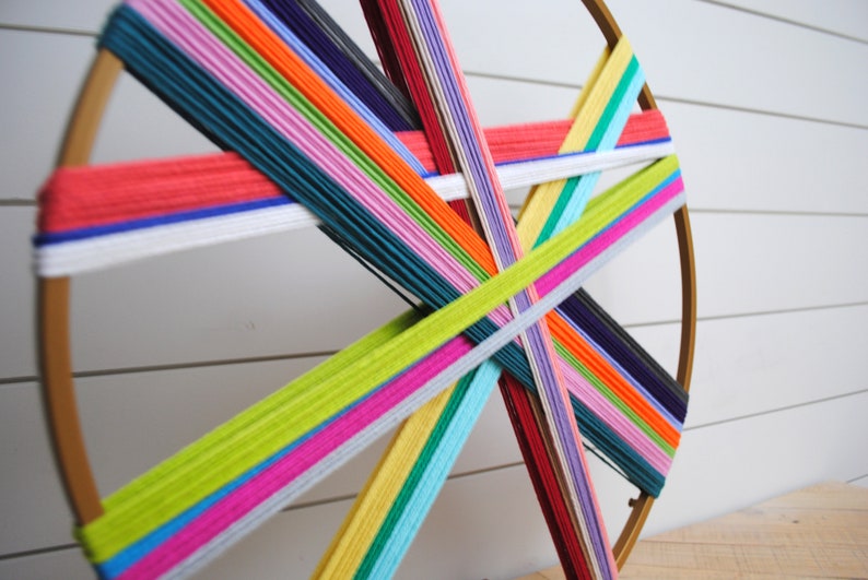 Hoop STRING Tabletop Art Large Colorful Wrapped Hoop - Etsy