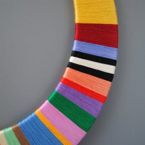 MEDIUM 12" Rainbow STRING Hoop Wall Art -colorful, Bold Unique, Art ...
