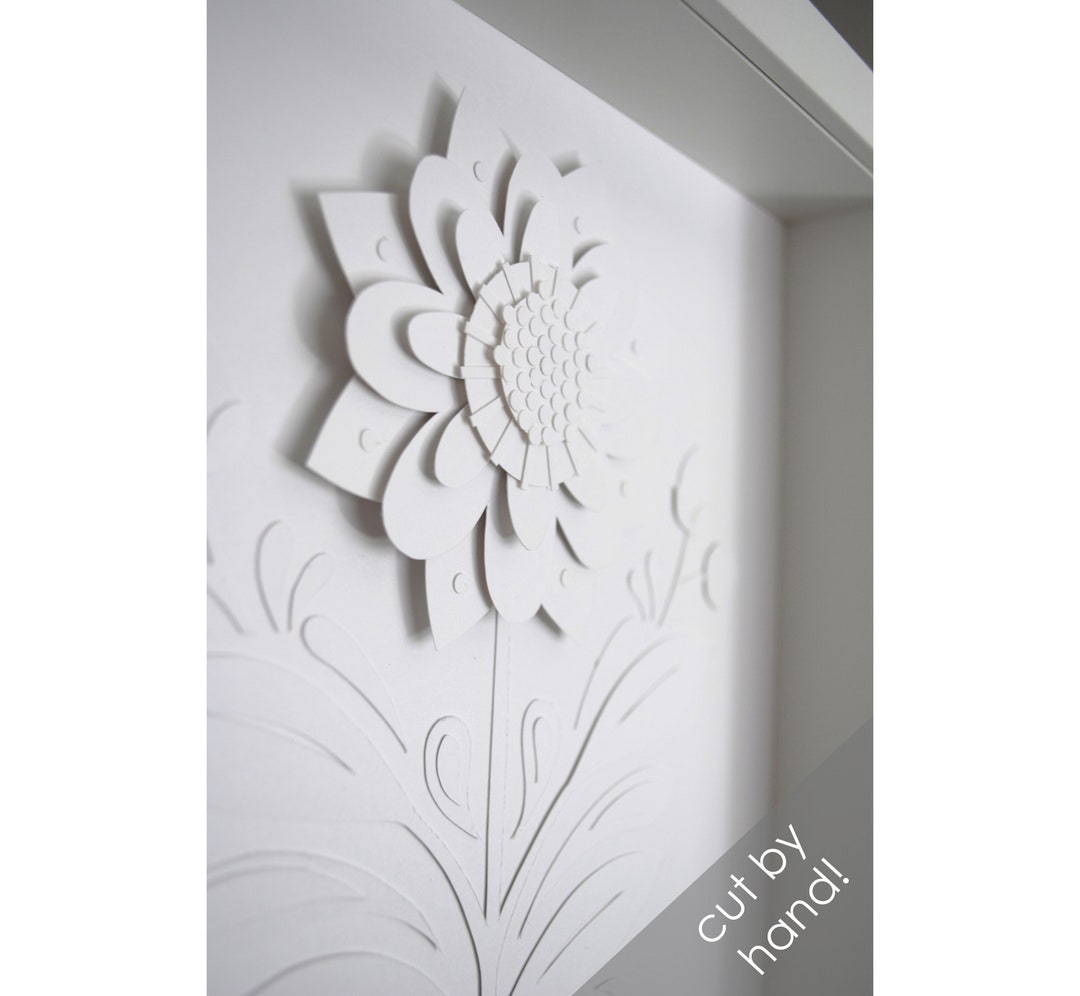 Single Flower PAPER Cutting-all White, Bloom, Spring, Detail, Depth ...