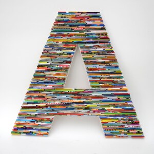 SMALL 6" Letters, Numbers, Symbols Made With Recycled Magazines ...