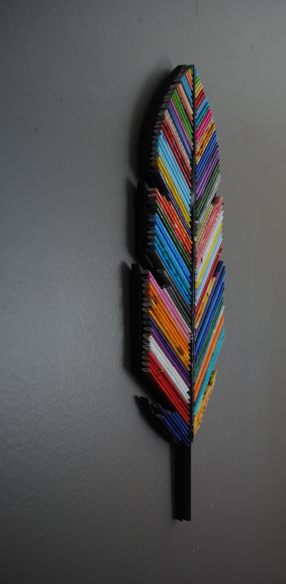 Colorful FEATHER Wall Art Made From Recycled Magazines - Etsy