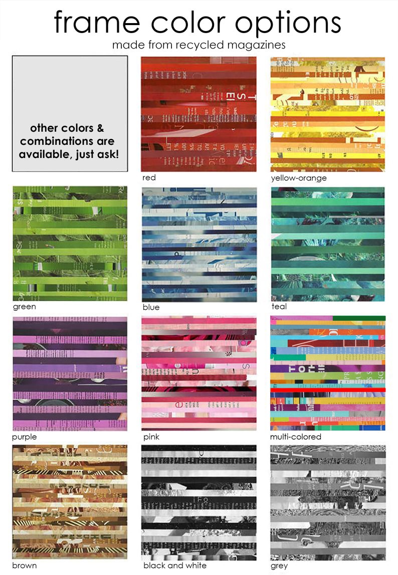 Oval Picture Frame Made From Recycled Magazines - Etsy