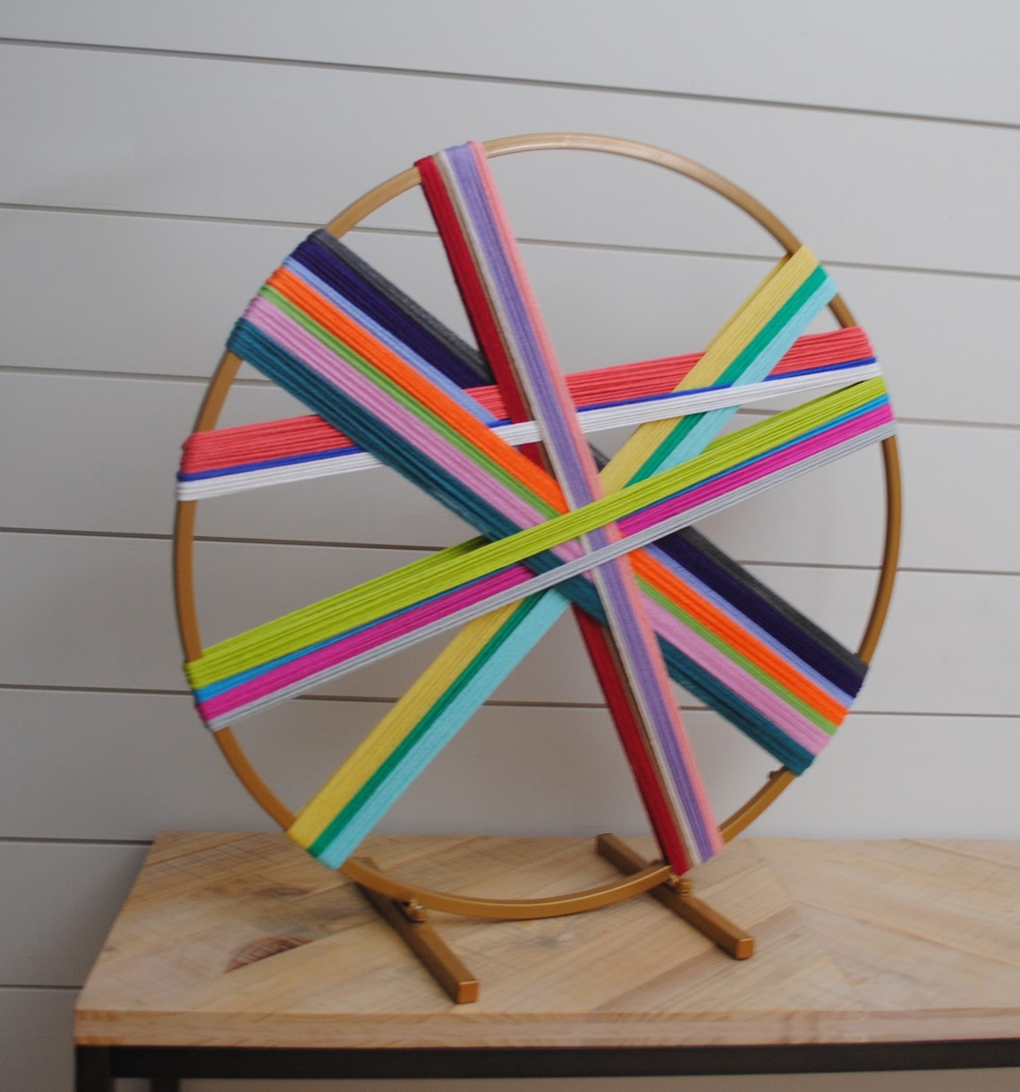 Hoop STRING Tabletop Art Large Colorful Wrapped Hoop - Etsy