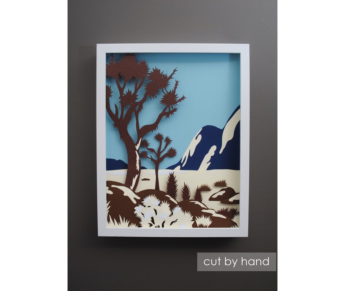 Joshua Tree National Park PAPER CUTTING California Desert - Etsy
