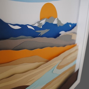 Yellowstone National Park PAPER CUTTING Colorful Paper Layers,layers ...