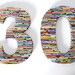 SMALL 6 Letters, Numbers, Symbols Made With Recycled Magazines Colorful ...