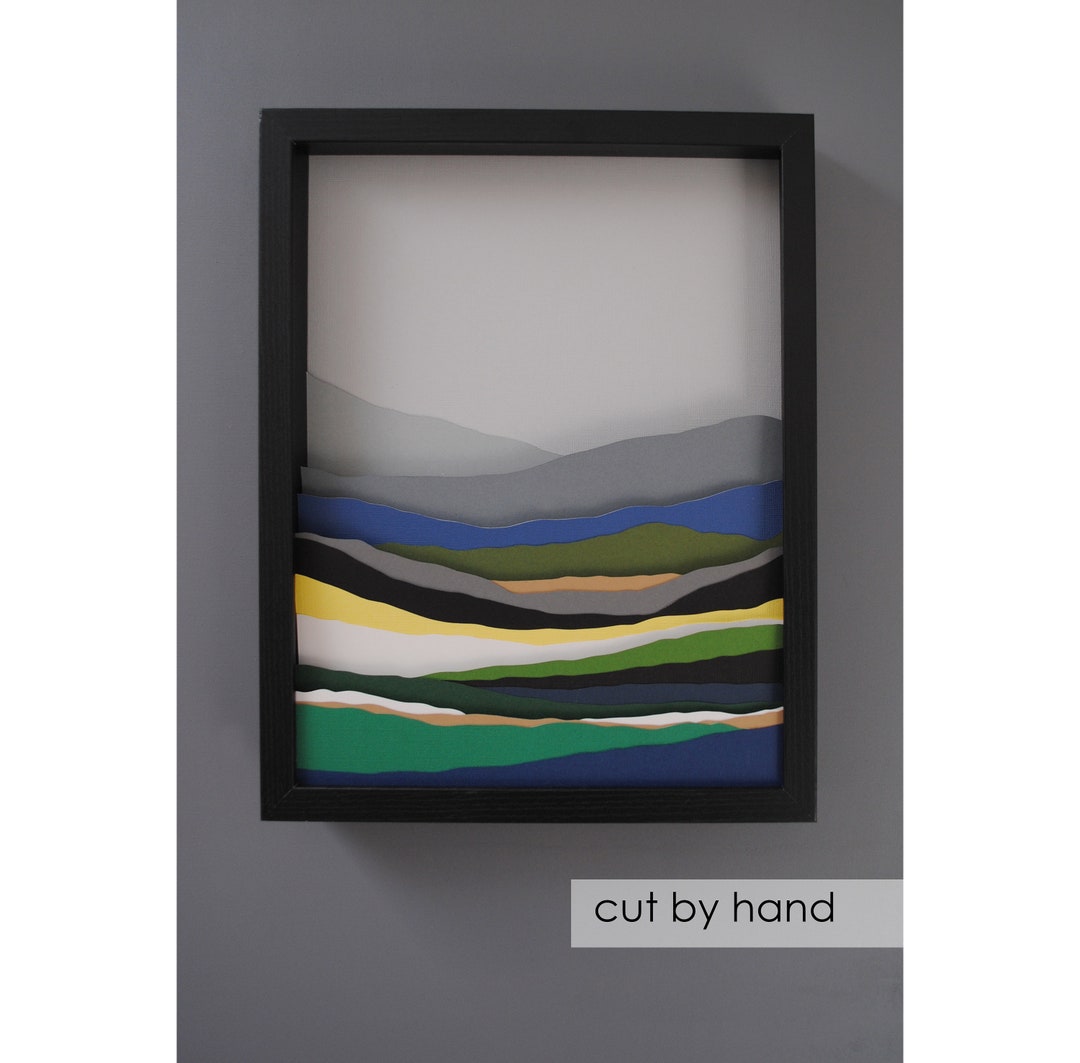 Abstract Landscape Art-paper CUTTING Colorful Paper Layers,depth ...