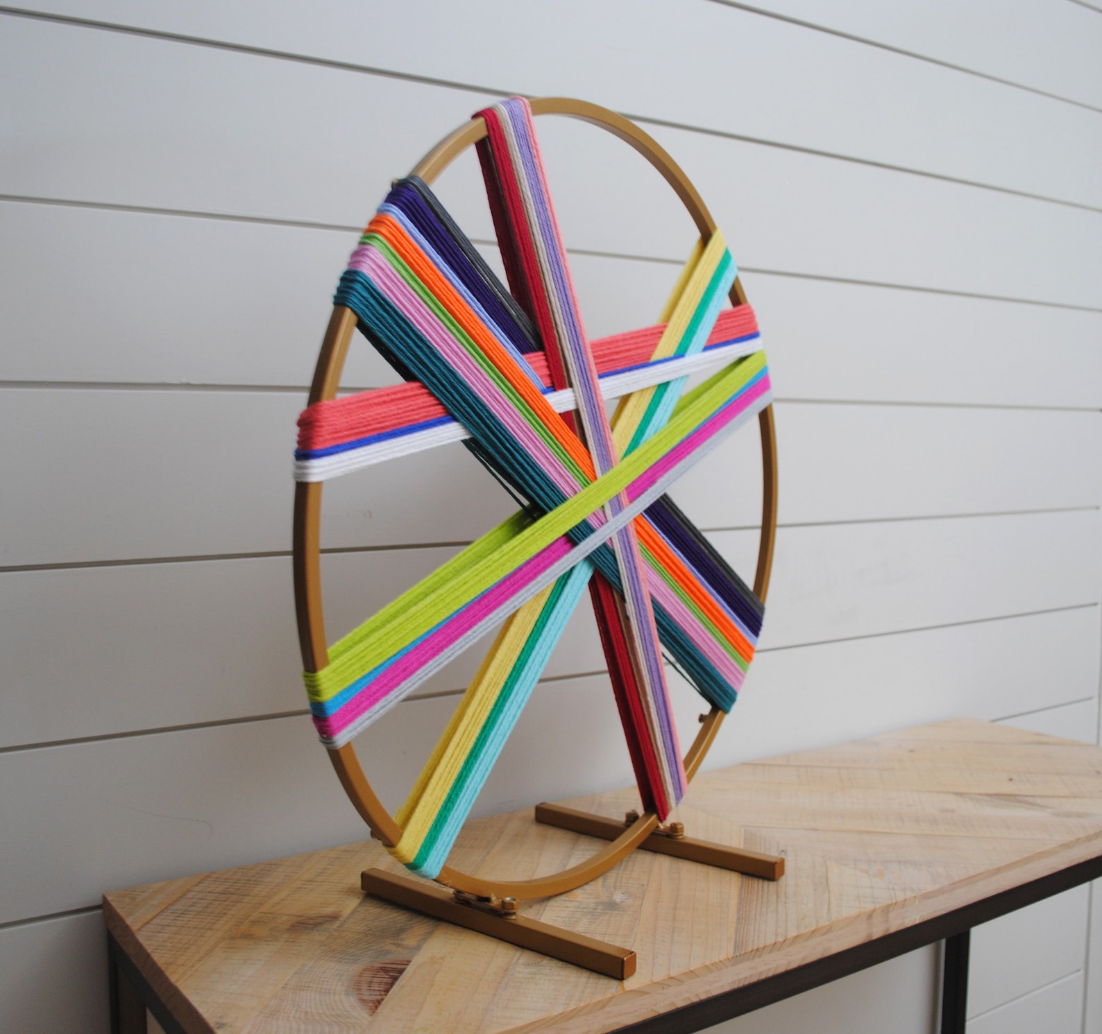 Hoop STRING Tabletop Art Large Colorful Wrapped Hoop - Etsy