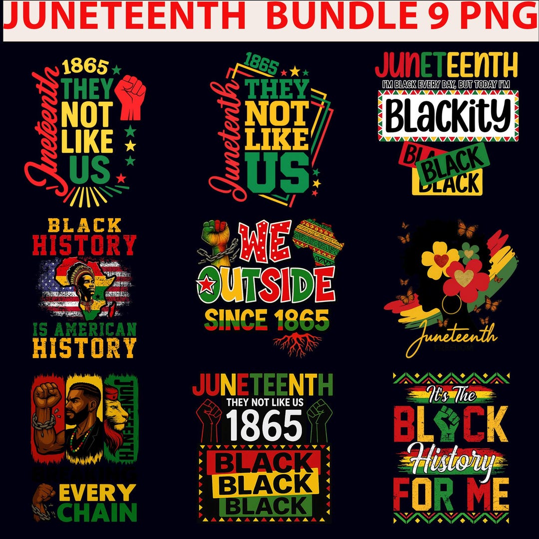 Juneteenth PNG Bundle: Black History Sublimation Designs (digital ...