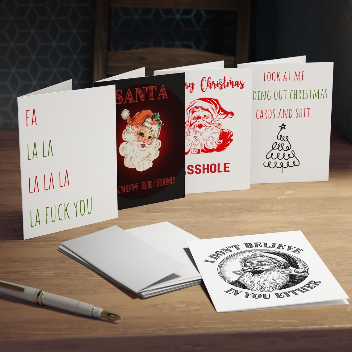 Christmas Card Multi Design Pack, Funny Gift, Funny Christmas Card ...