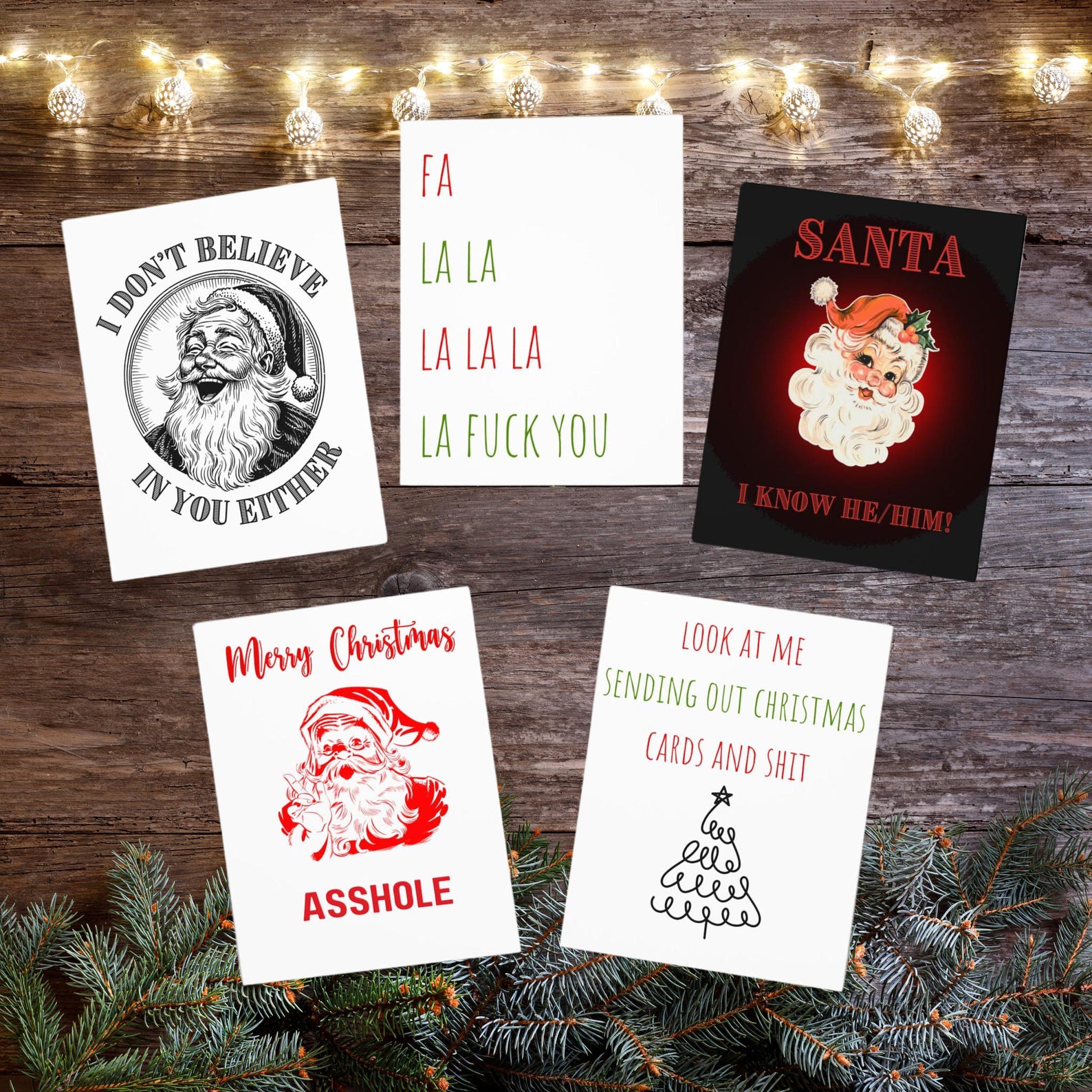 Christmas Card Multi Design Pack, Funny Gift, Funny Christmas Card ...